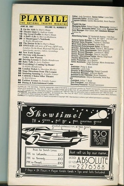 Christopher Plummer Barrymore Rosie O'Donnell Jekyll & Hyde June 1997 ...