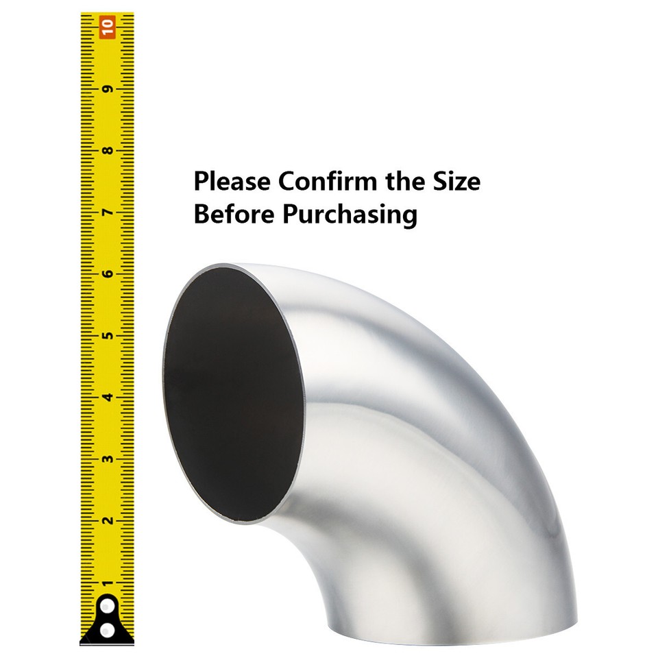 4" Diameter Elbow Exhaust Pipe Stainless Steel Tight Radius Mandrel ...