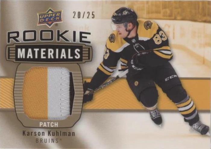 2019-20 Upper Deck - Rookie Materials Karson Kuhlman #RM-KU Patch /25 ...