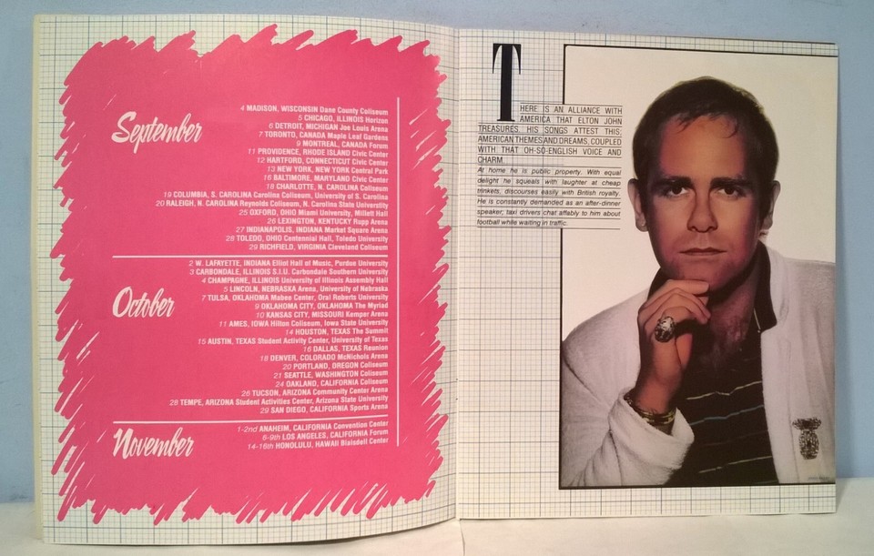 ELTON JOHN World Tour 1980 tour book 24 pages full color NICE | eBay