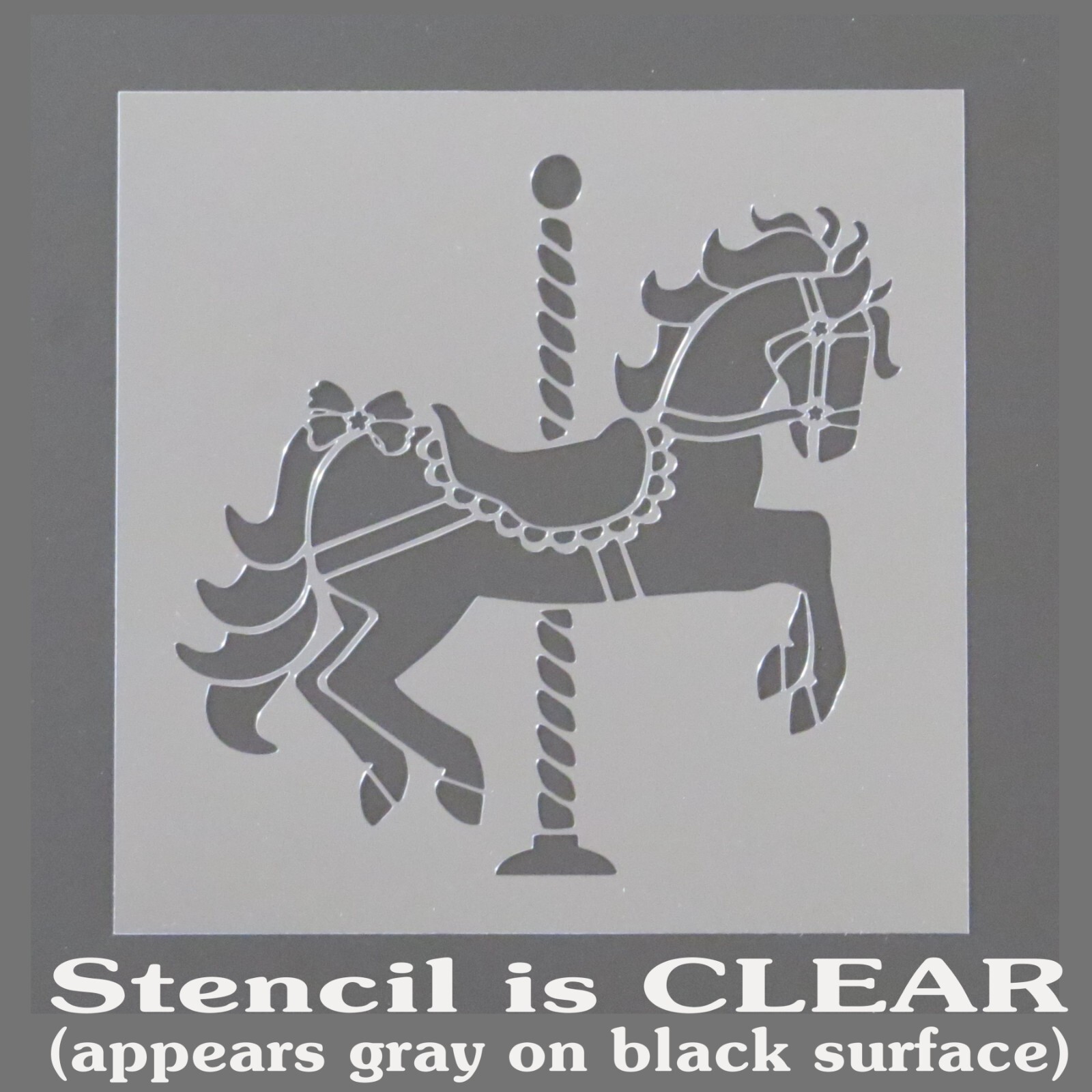 Carousel Horse Head Stencil