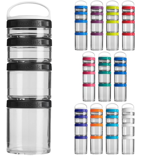 Blender Bottle GoStak Starter 4Pak Twist n' Lock Storage Jars | eBay