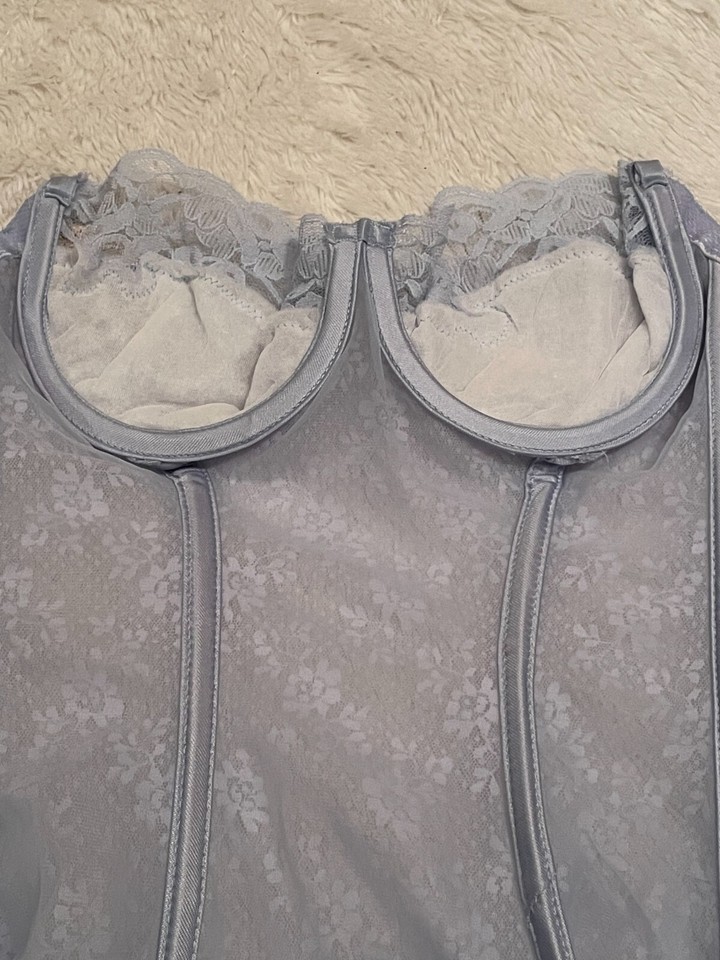 RARE New Vtg 36/L CORSET & STRING BIKINI PANTY Corset Set Lot Garters ...