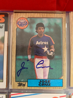JOSE CRUZ AUTOGRAPHED SIGNED 1987 TOPPS CARD ASTROS COA | eBay