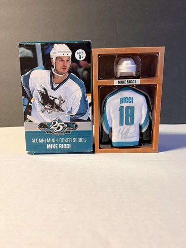 Mike Ricci Signed Autograph San Jose Sharks Locker Room NHL HOCKEY ...