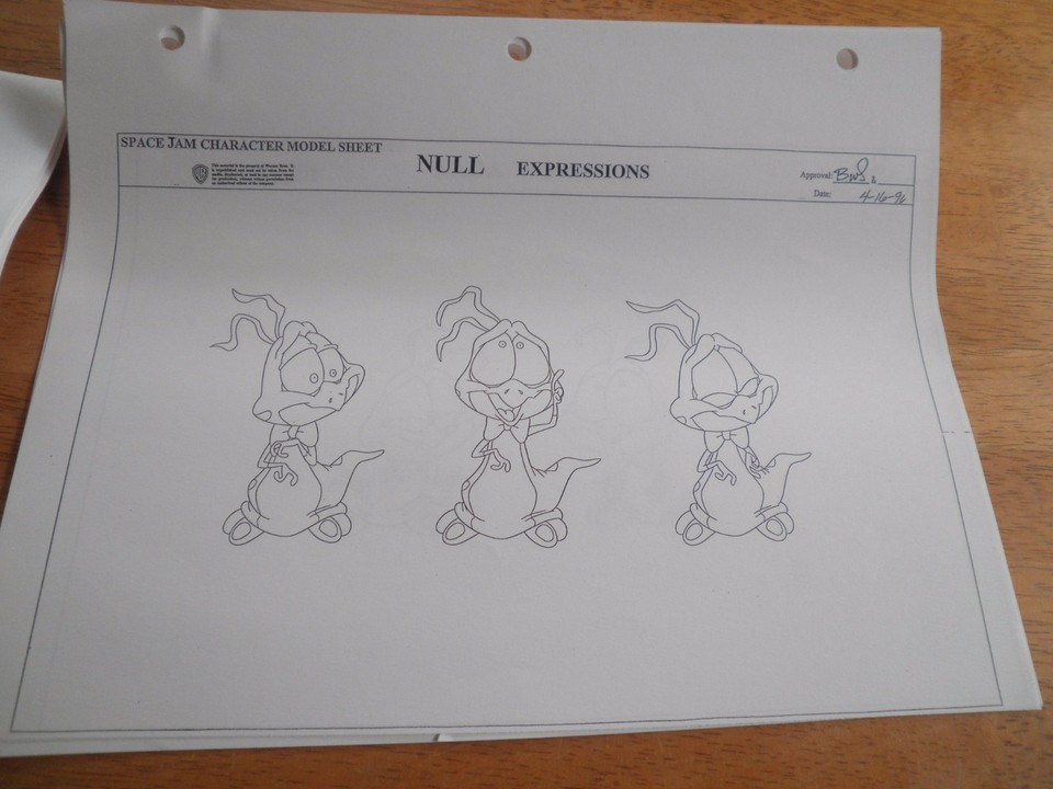 1995 Aliens Bupkus Void Space Jam model sheets for art designers ...