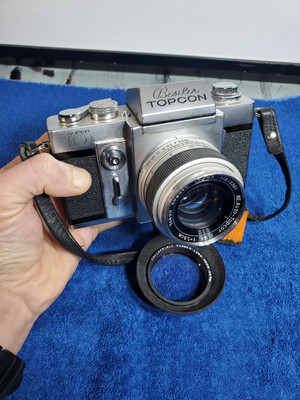 Vintage 35mm Beseler Topcon Super D SLR Camera Re Auto-Topcor 1:1.8 F=5 ...