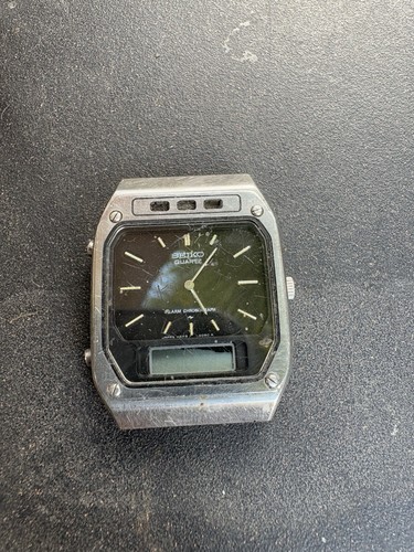 Vintage 1981 Seiko H249-5069 Ana Digi Lcd Mens Alarm Chronograph Watch ...