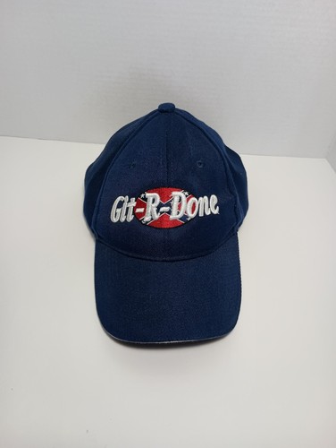 GIT-R-DONE Baseball Cap Blue W/White Letters Larry The Cable Guy ...
