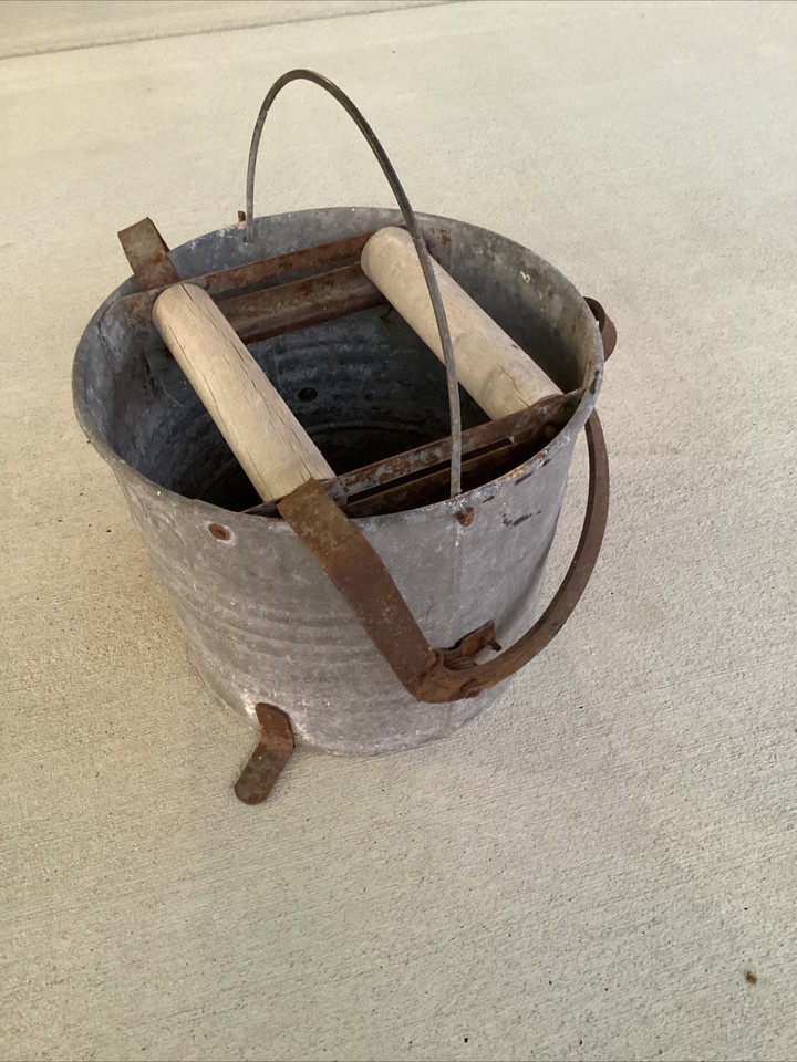 Vintage Mop Bucket Victor With Foot Wringer | eBay