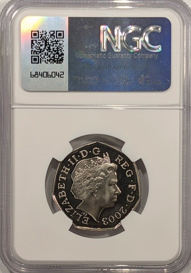 2003 Great Britain 50 Pence Proof Coin - Women's Suffrage - NGC Error ...