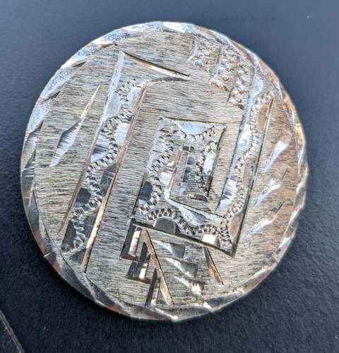 Vintage Mexican Etched 925 Sterling Silver Pin Pendant Combo Eagle 23 ...