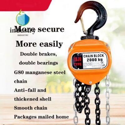 Triangular Chain Hoist 1 Ton Manual Inverted Chain Small Crane Lifting ...