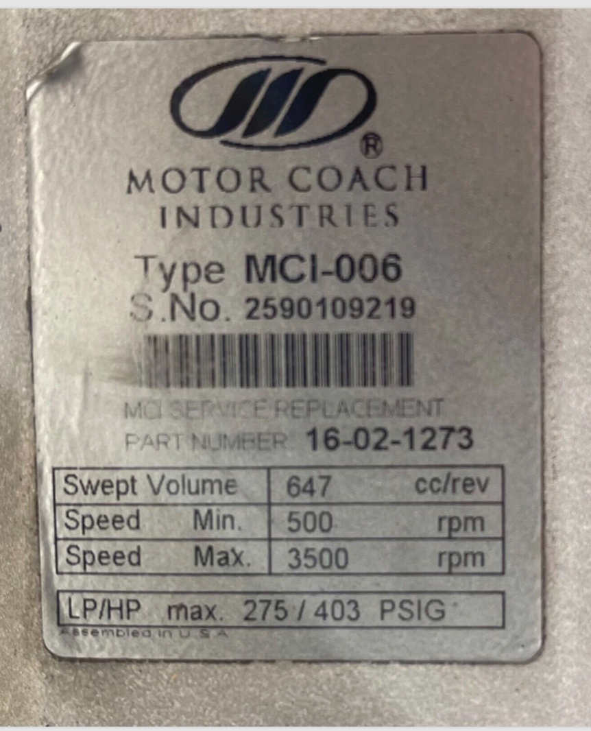 BITZER COMPRESSOR 4NFCY MCI BUS (MCI-006) (16-02-1273) - NO / CORE ...