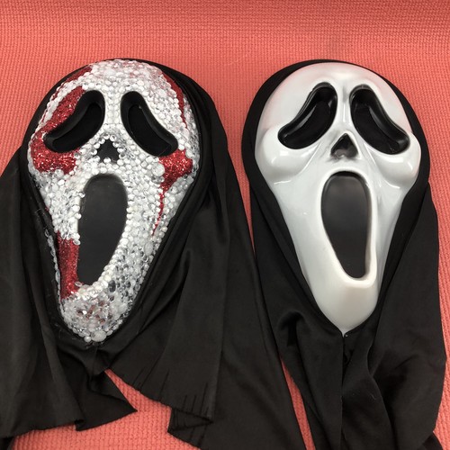2 Unbranded Ghost Face Scream Mask Halloween Costume Bedazzled His And ...