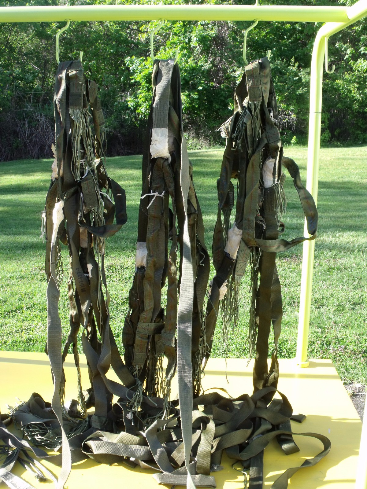 40 LB + Military Parachute Harness Straps Assembly Risers Towing | eBay