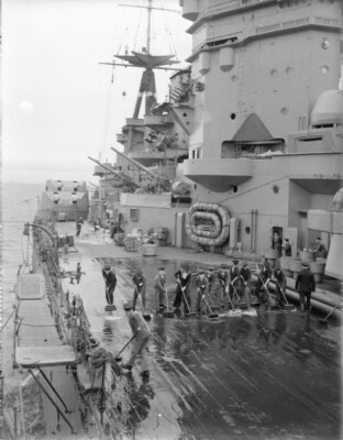 WW2 WWII Photo World War Two Royal Navy Battleship HMS Rodney 1941 / ...