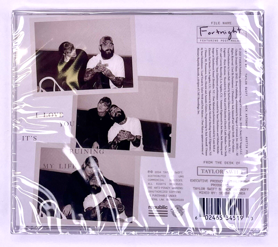 Taylor Swift Fortnight Featuring Post Malone CD Single | eBay