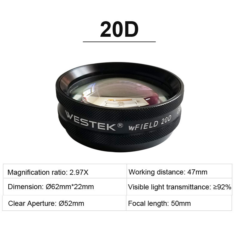 Ophthalmic Digital Wide Field Westek Lens 20D 78D 90D For Slit Lamps ...