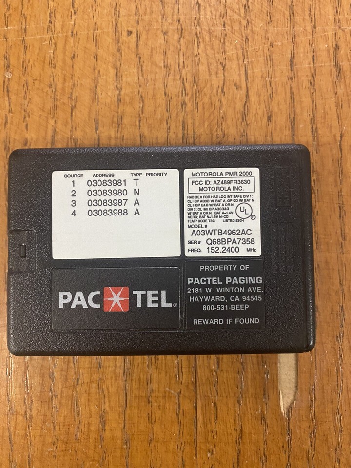 Motorola PMR 2000 Alphanumeric , Tone & Voice Pager Vintage Christmas 🎅 ...
