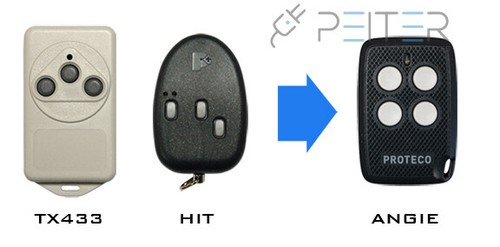 4 channel Proteco ANGIE remote control - fixed code, frequency 433,92 ...