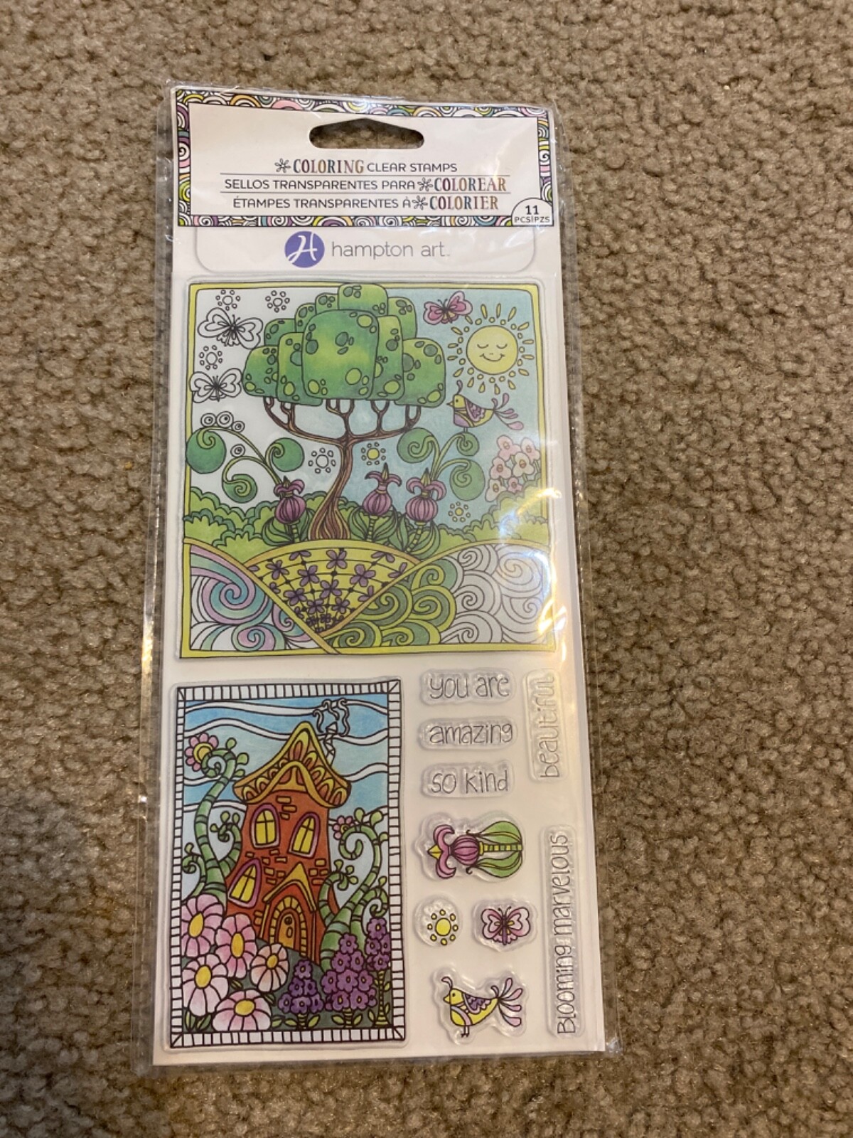 Coloring Clear Stamps 11 pieces SC0723 Hampton Art NEW | eBay