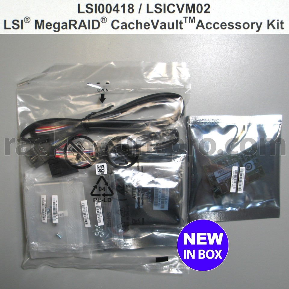 LSI00418/CVM02 MegaRAID CacheVault Kit for 9361-4i, 9361-8i, 9380-4i4e ...