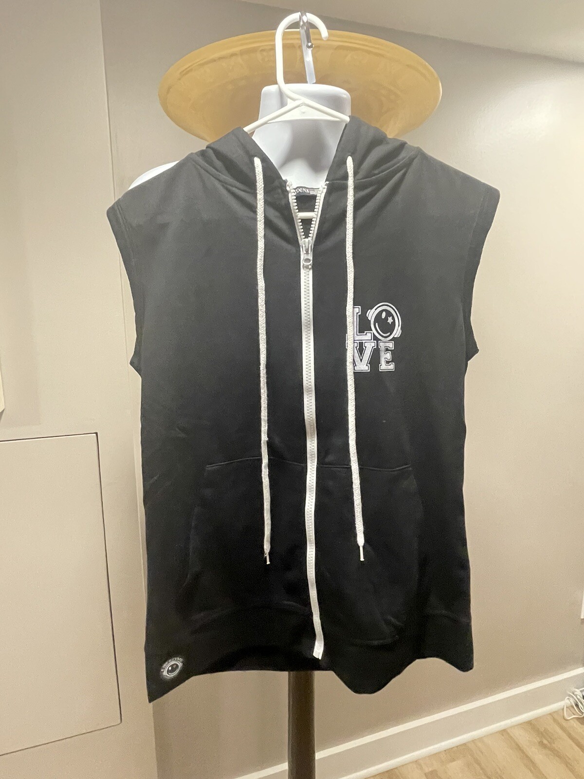 Kayden K LOVE full zip hoodie vest womens S - Gem