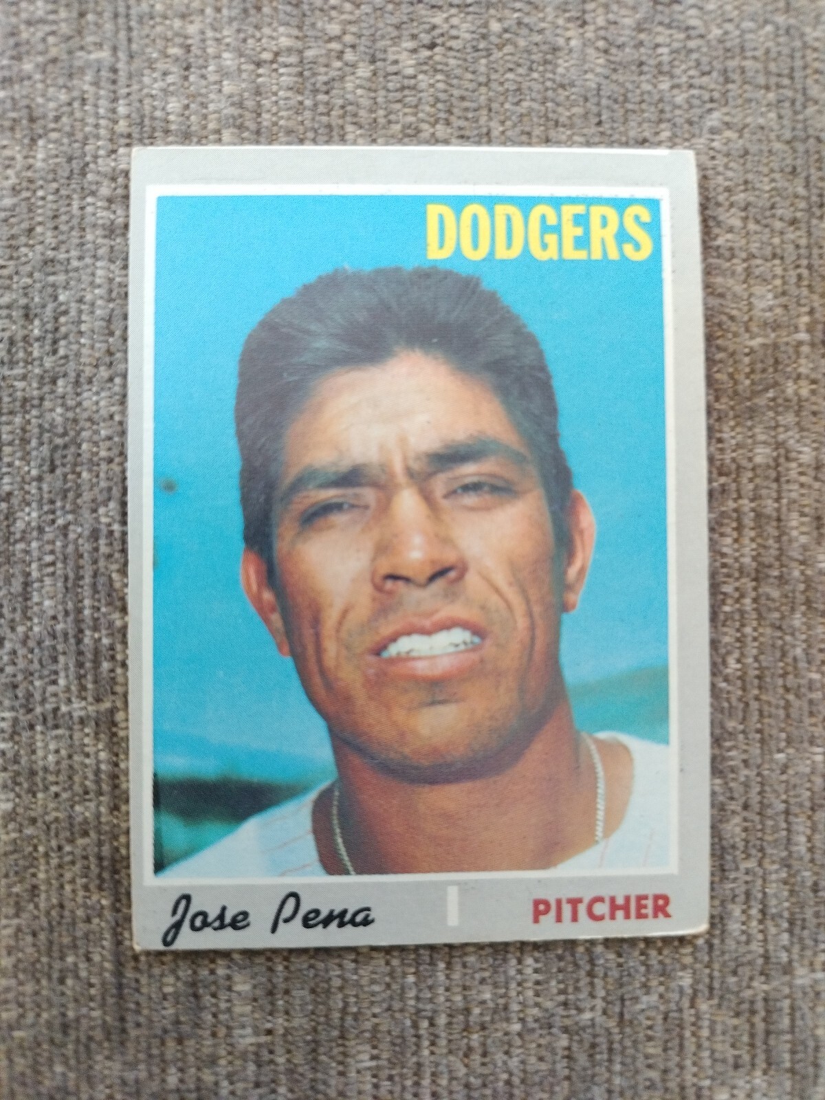 1970 Topps..... Baseball #523 Jose Pena - Los Angeles Dodgers Gd Oc ...