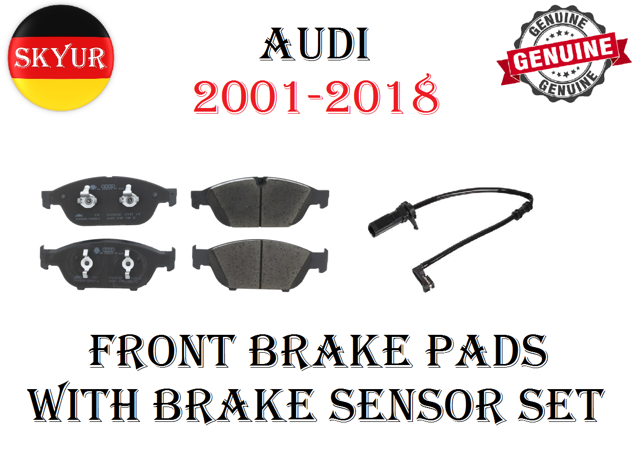 Front Brake Pads With Brake Sensor For 2012-2018 Audi A6,A7,A8,S6,S7,S8 ...