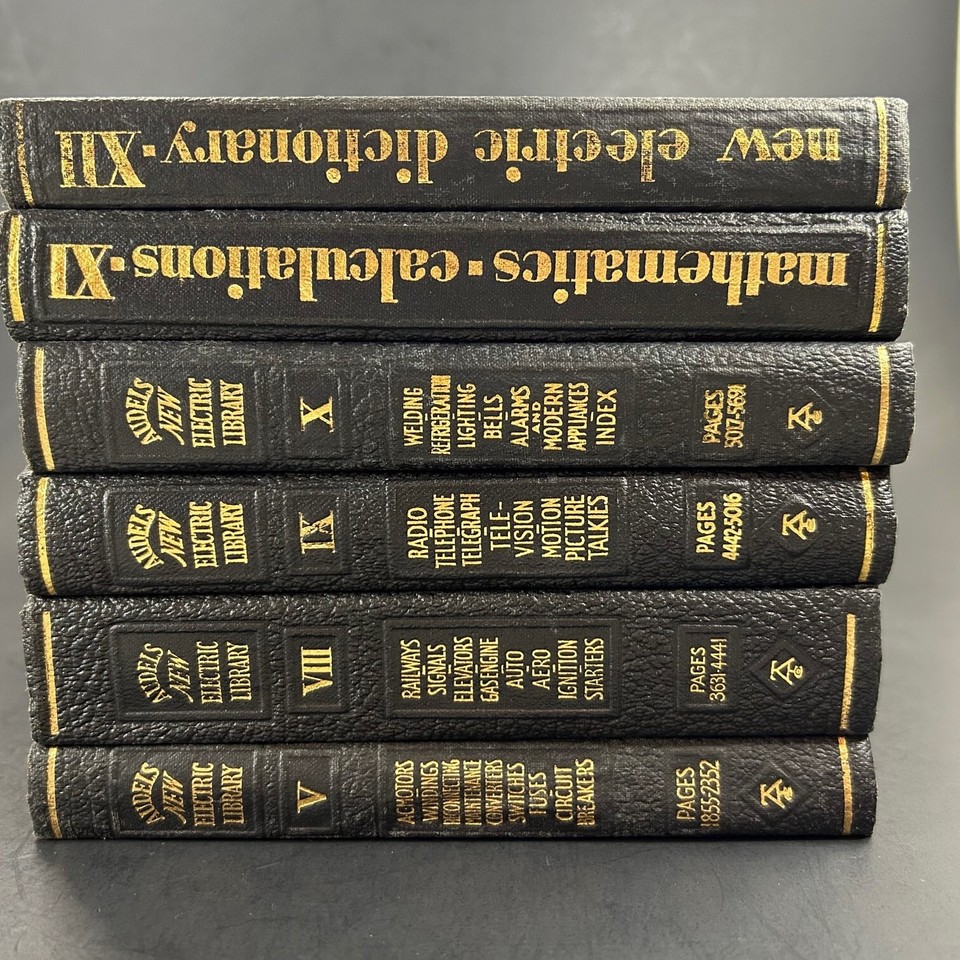 Audel's New Electric Library Book Set of 6 Illustrated Diagrams ...