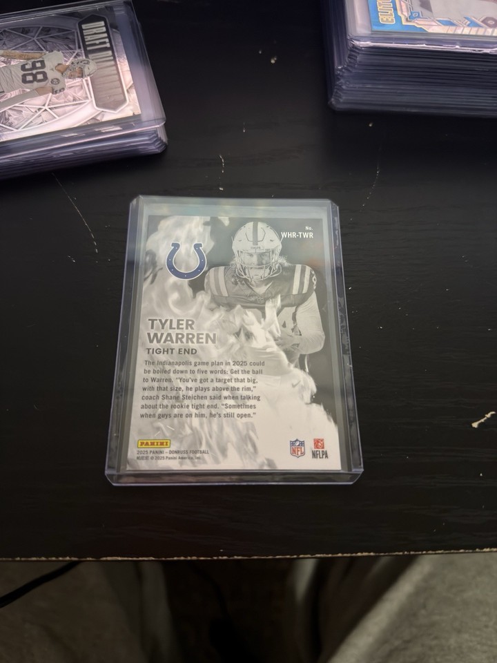 2025 Panini Donruss White Hot Rookies Tyler Warren #WHR-TWR ...
