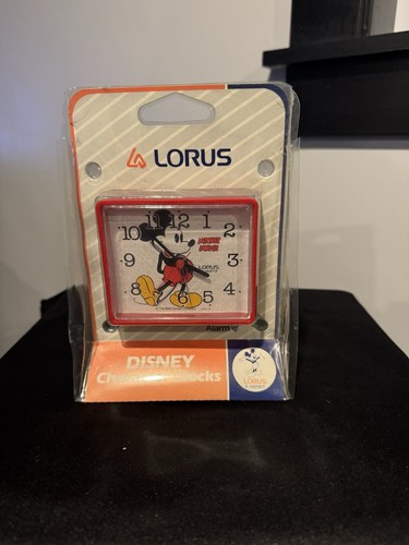 Vintage Lorus Disney Character Clocks Mickey Mouse Face Alarm Clock ...