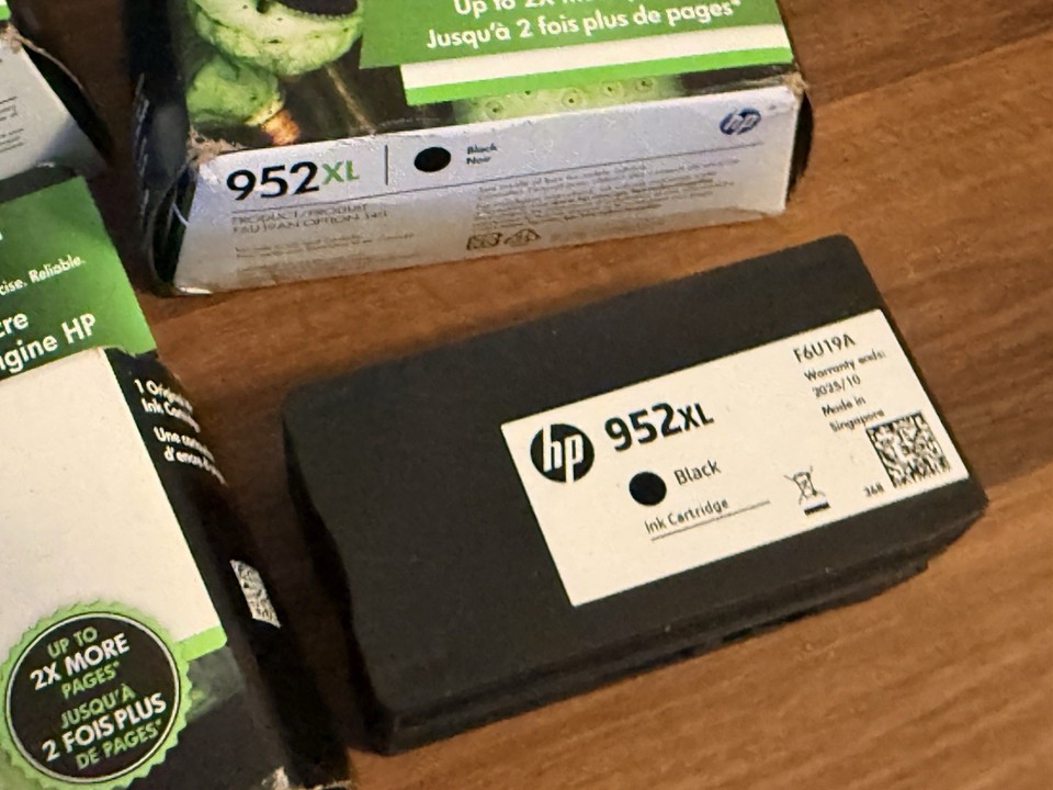 HP 952 952xl Black & Color Ink 6 Pack Combo Printer Cartridges Expired ...