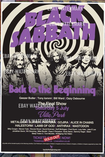 Black Sabbath Ozzy Osborne final concert poster 2025 Birmingham RARE ...