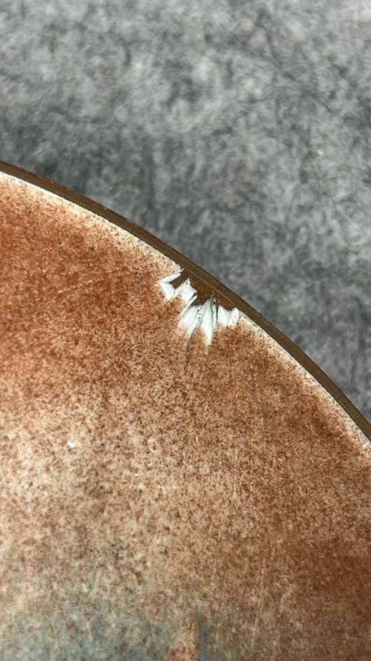 Vintage 7 Inch Enamel On Copper Shallow Bowl With Abstract Leaf Design ...