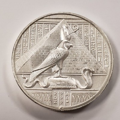 2 oz .999 Silver Round - Egyptian Gods Horus Falcon Thoth - SKU-Q2545 ...