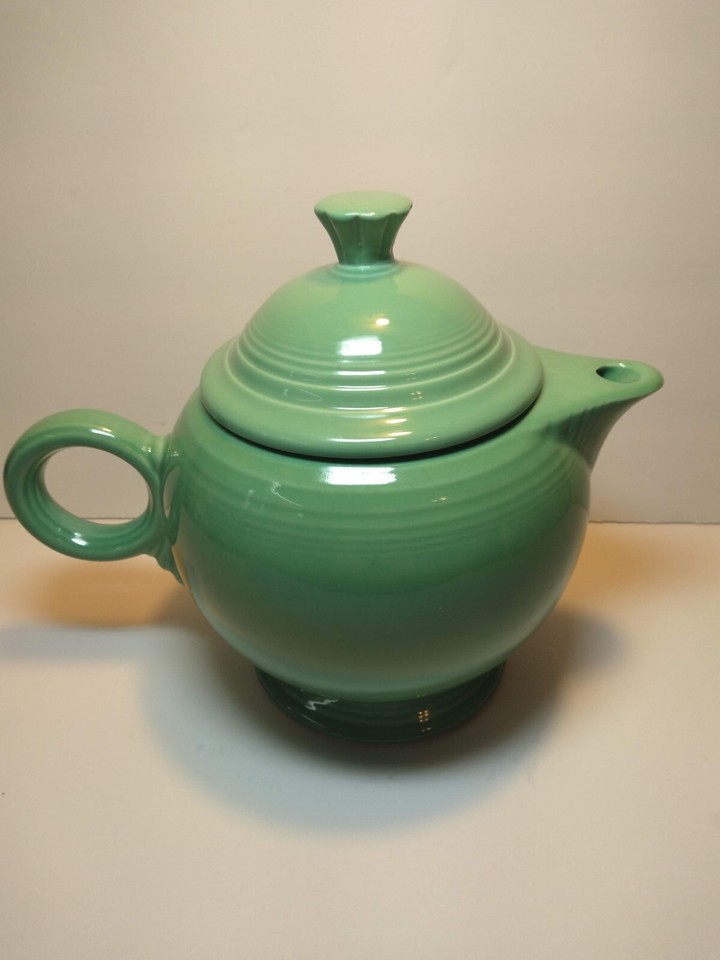 Vintage Fiesta Fiestaware Large Teapot With Lid Original Light Green ...