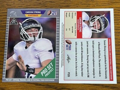 2021 LEAF PRO SET NIL CARSON STRONG NEVADA WOLFPACK QB RC XRC 1st Card ...