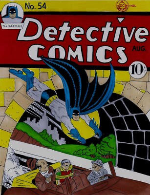 DETECTIVE COMICS # 54 COVER RECREATION 1941 BATMAN ORIGINAL COMIC COLOR ...