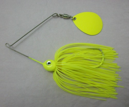 Elite Spinnerbait 3/8oz Chartreuse Yellow with Chartreuse Yellow ...