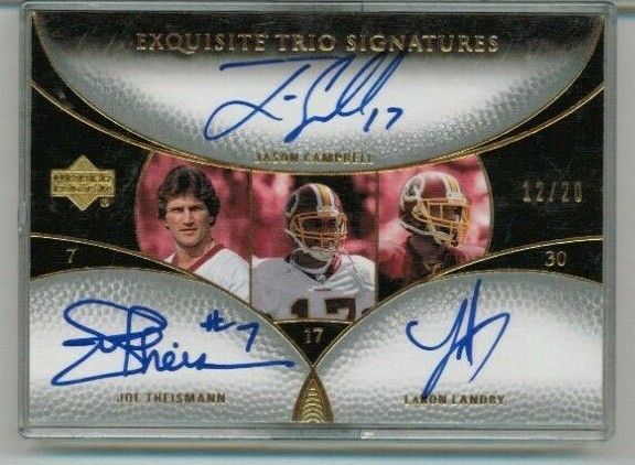 2010 Exquisite Collection Joe Theismann Jason Campbell LaRon Landry ...
