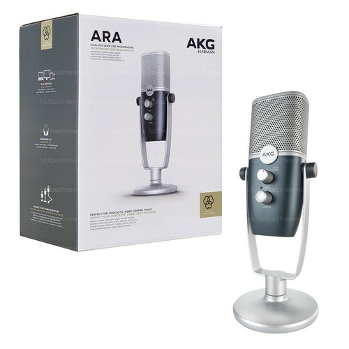 AKG ARA C22-USB Condenser Microphone Podcasting/Vlogging/Streaming ...