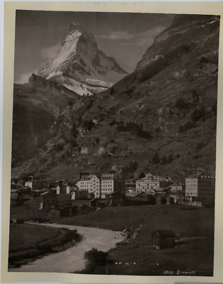 Switzerland, zermatt vintage print, switzerland photo 21x27 circa 18 | eBay
