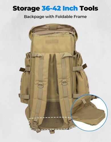 New-External Frame Backpacks for Hiking Hunting, 70L Large Load Travel ...