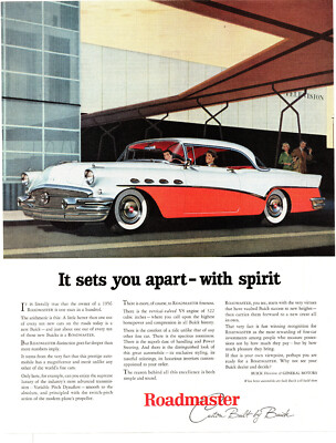 1956 Roadmaster Custom Built Buick Red Vintage Car Spirit Full Color ...