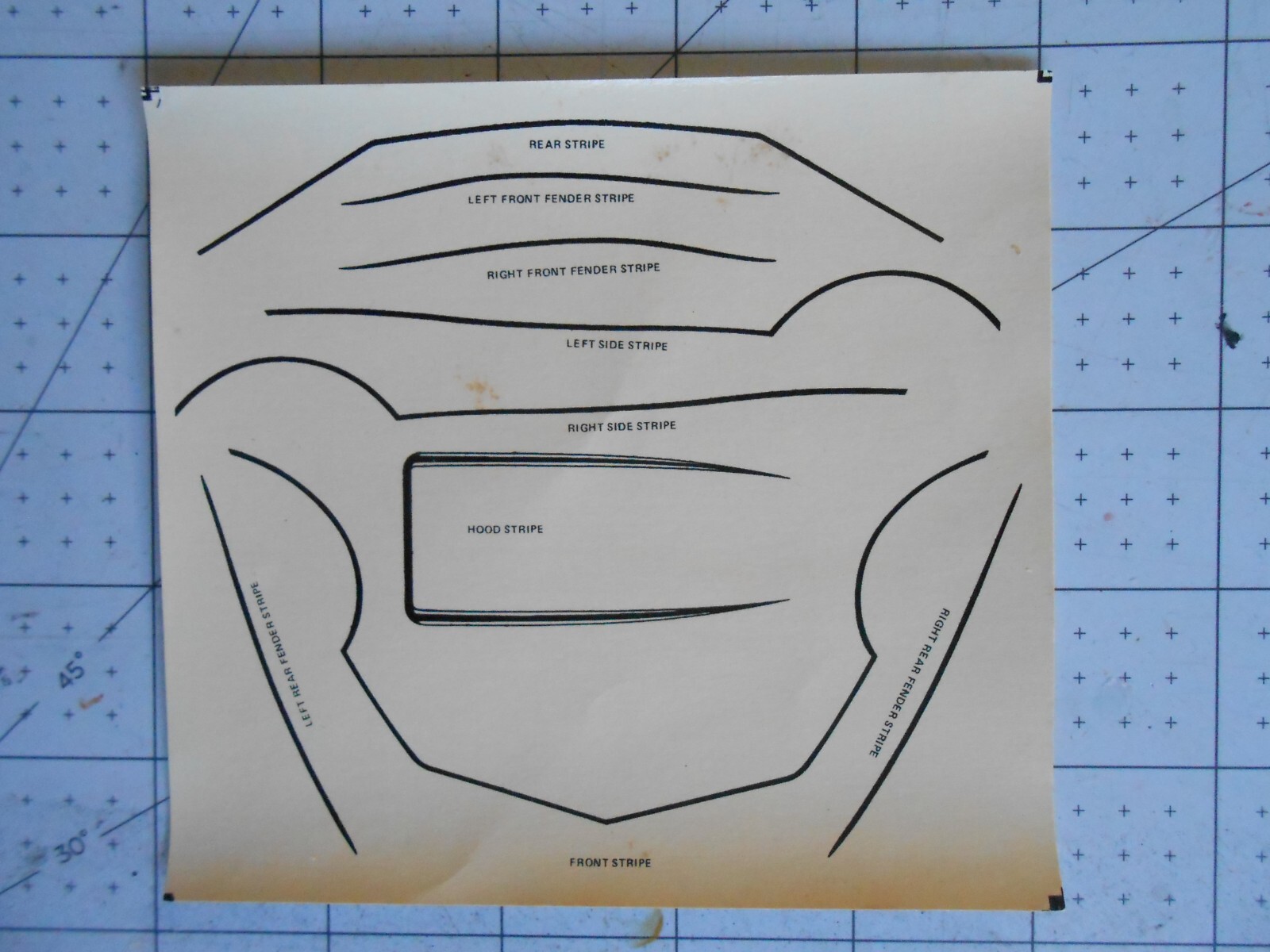 1/25 C3 Corvette PIN STRIPE DECALS DECAL SHEET 1974 1975 1976 1977 1978 ...