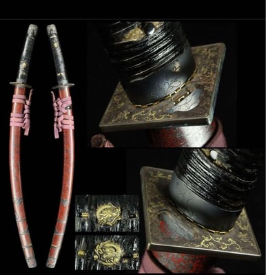 Japanese sword, kodachi, sword fittings Blade joint length: 58 cm/22 ...