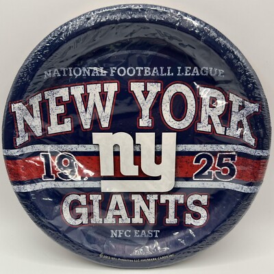 New York Giants NFL Pro Football Sports Banquet Party 9" Paper Dinner ...