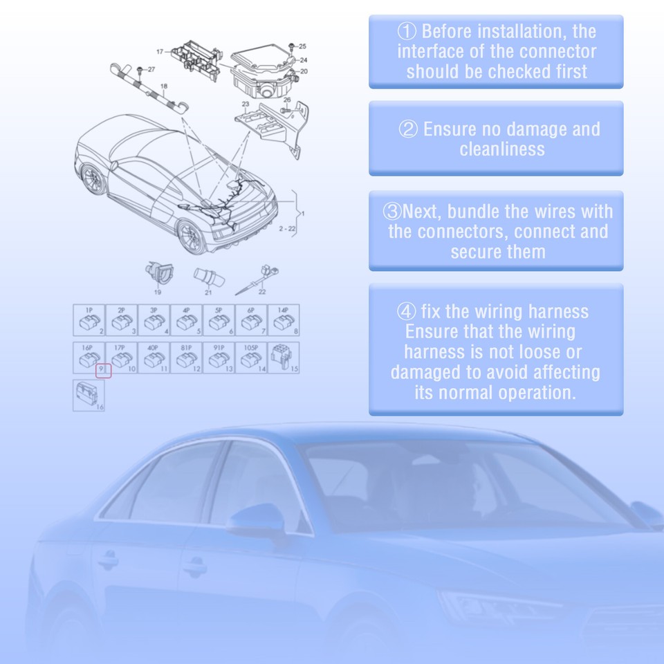 Transmission Connector Plug Harness for 2008 - 2016 Audi A4 A5 A6 A8 ...